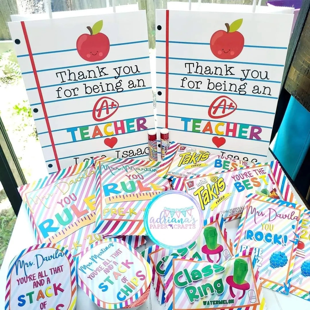 Editable Teacher Appreciation Ring Pop Design - Canva File – Adriana's ...