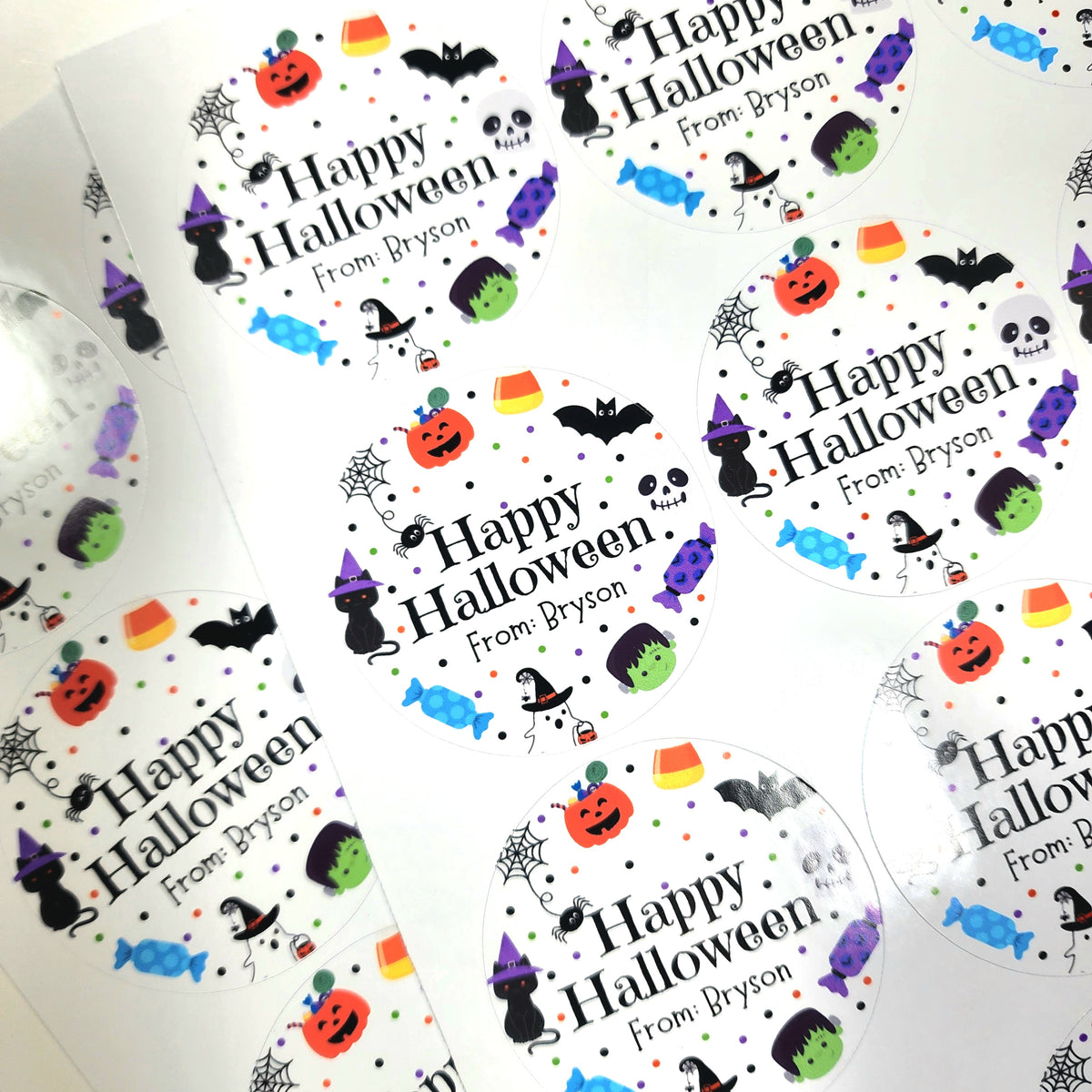 Kids Halloween Round Labels - Choose Your Size! – Adriana's Paper Crafts