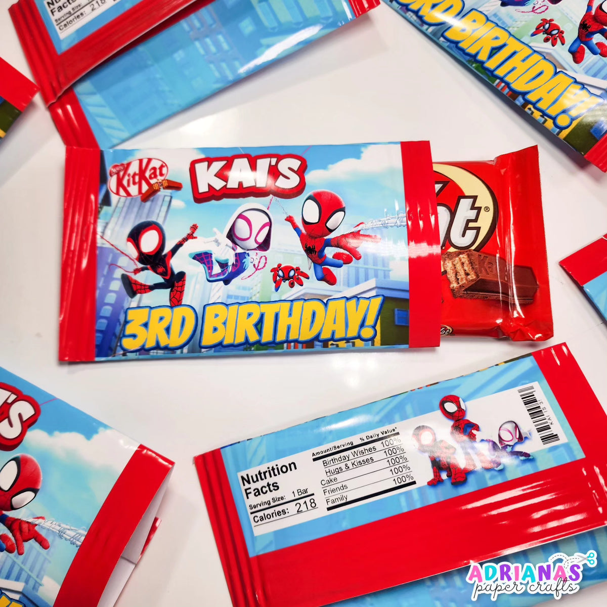 Kit Kat Wrappers - Set of 12 – Adriana's Paper Crafts