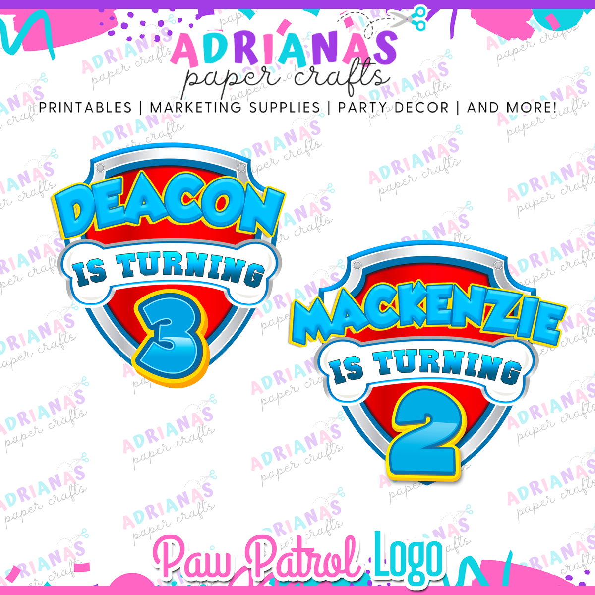 Custom Paw Patrol Logo – Adriana's Paper Crafts