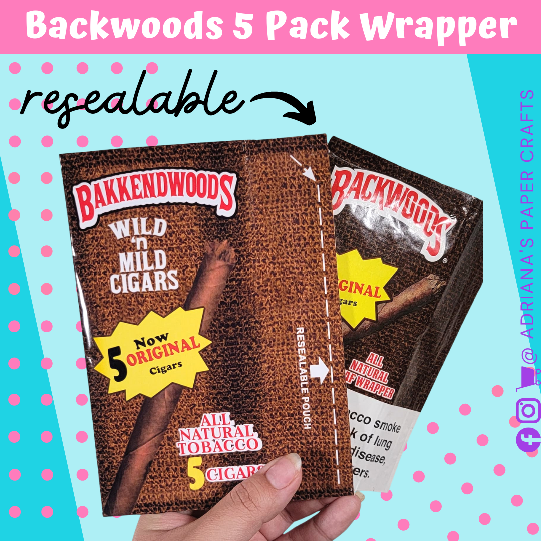 Custom Backwoods 5 Pack Pouch Wrapper – Adriana's Paper Crafts