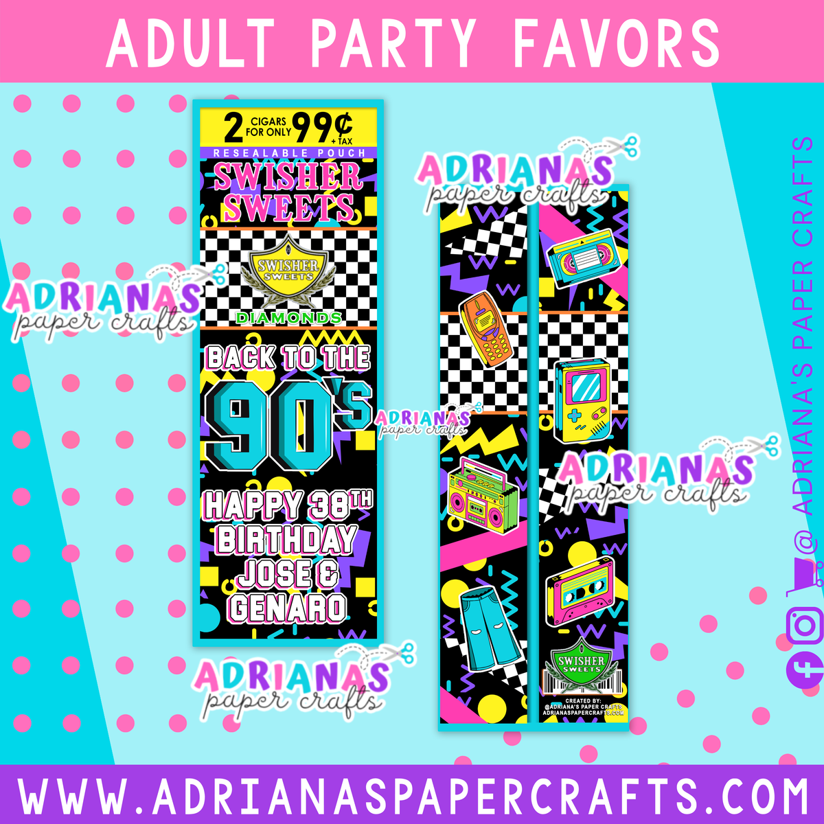 Printable Custom Cigarillo Wrapper – Adriana's Paper Crafts