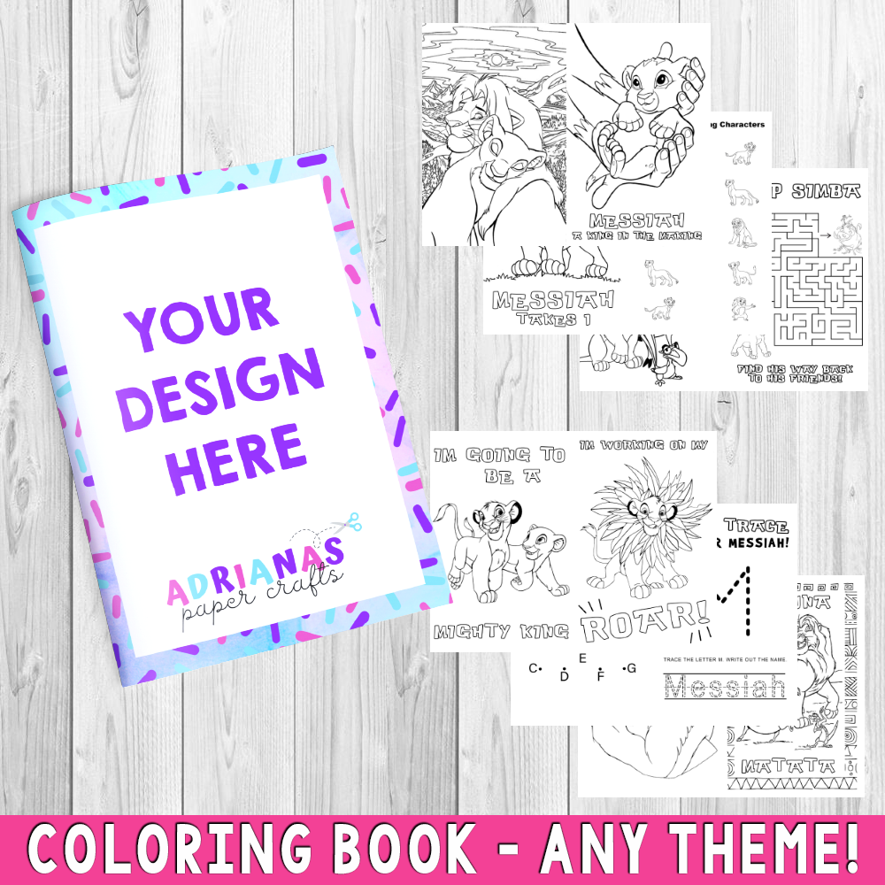 custom coloring book pages